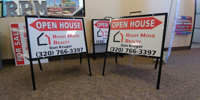 Real Estate A Frame Open House Signs - RPM