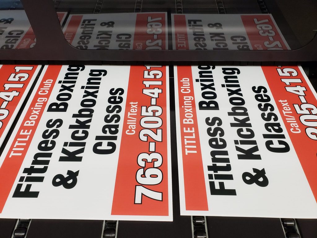 Yard Signs; Title Boxing 3 Metro Area Locations - RPM