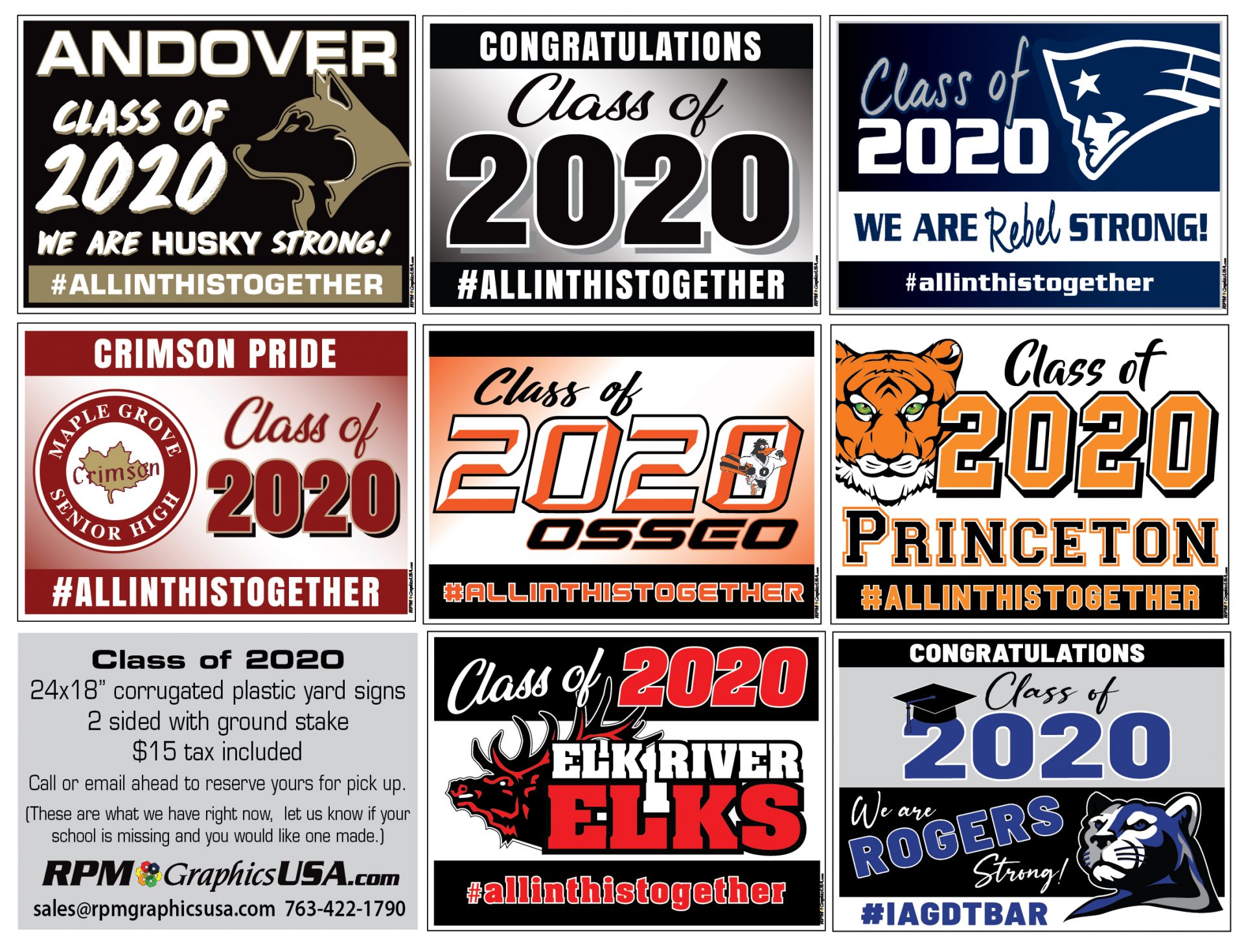 Class of 2020 Yard signs - RPM