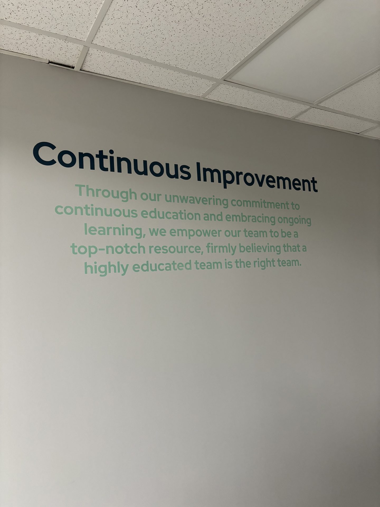 Lettering for interior walls - RPM